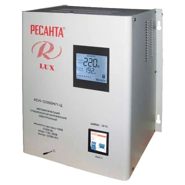 Ресанта LUX АСН-12000Н/1-Ц - Стабилизатор напряжения Однофазный (220В ...